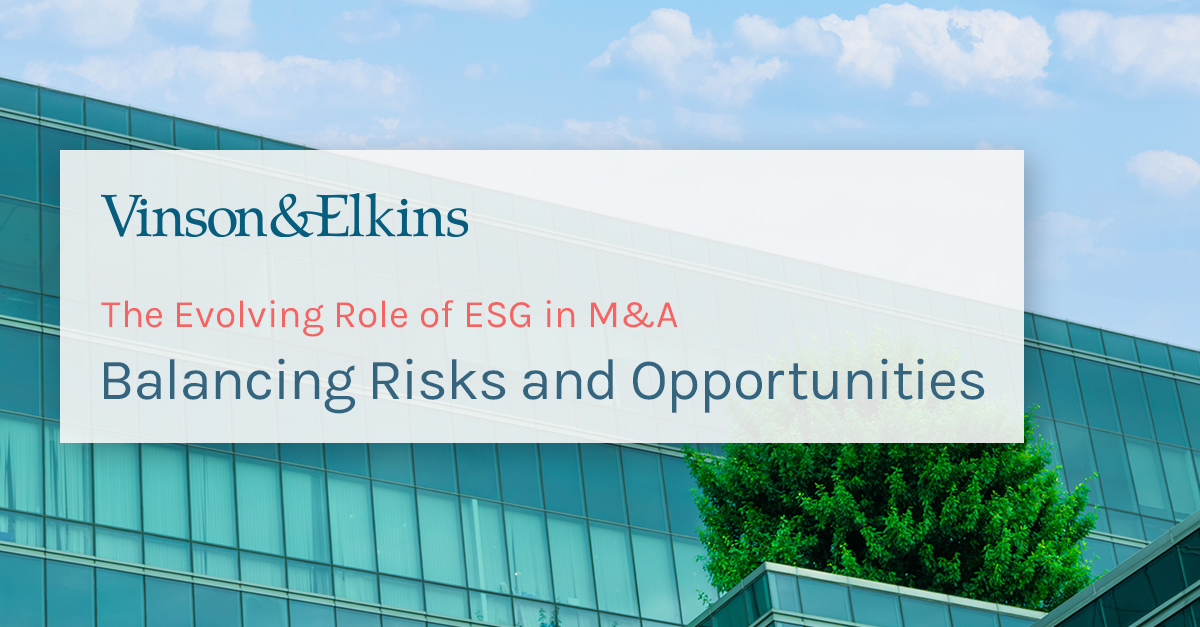 New Report from Vinson & Elkins Outlines the Evolving Role of ...